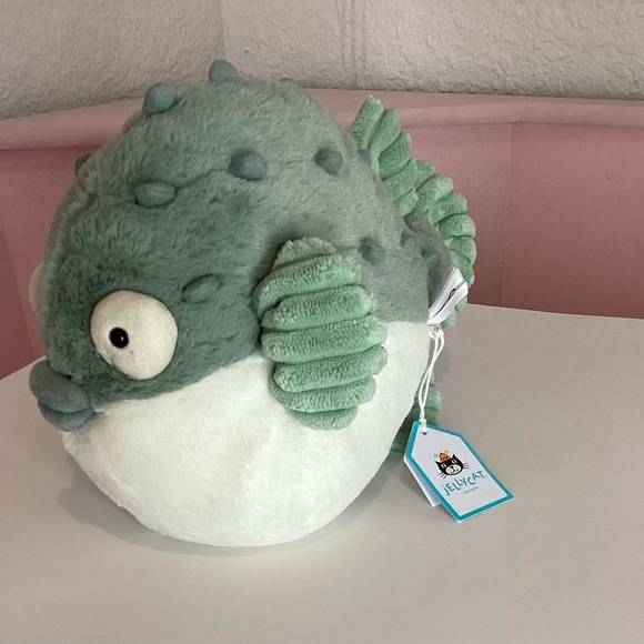 Jellycat | Fish | Jelly Cat Pacey Puffer Fish Green And White Plush ...